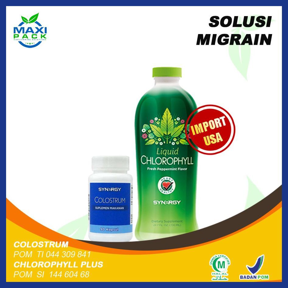 Jual Maxi Pack Chlorophyll + Colostrum - Obat Migrain Dari Dokter ...
