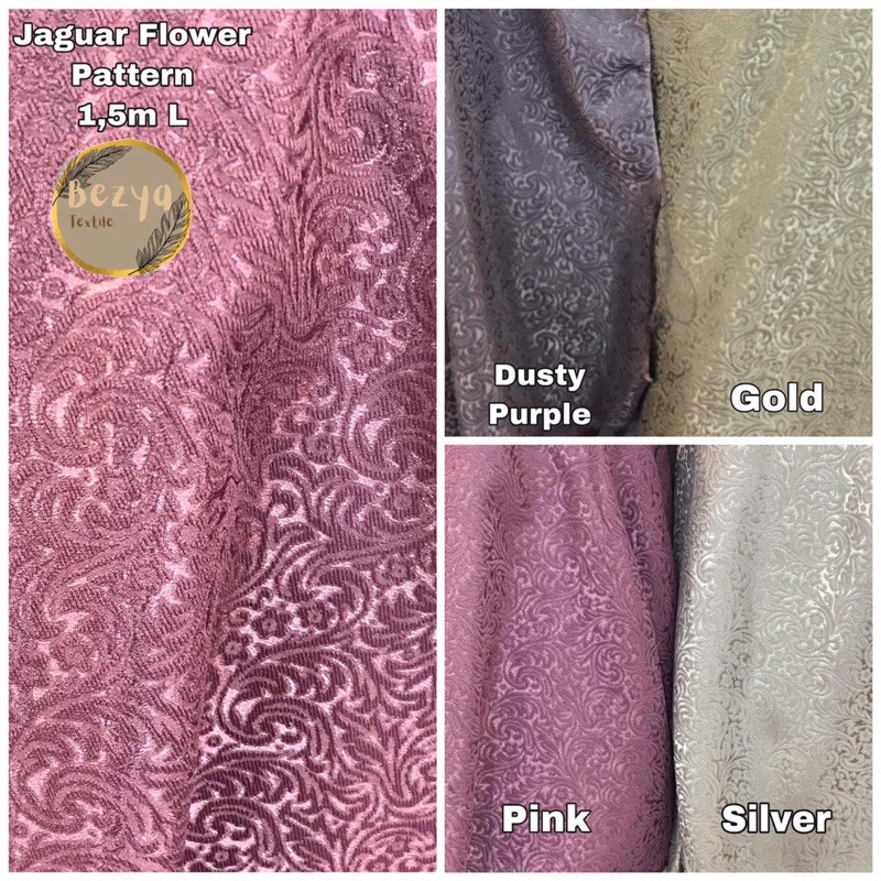 Jual Kain Jaguar Flower Pattern / Kain Jaguar / Jaguar Motif Premium ...