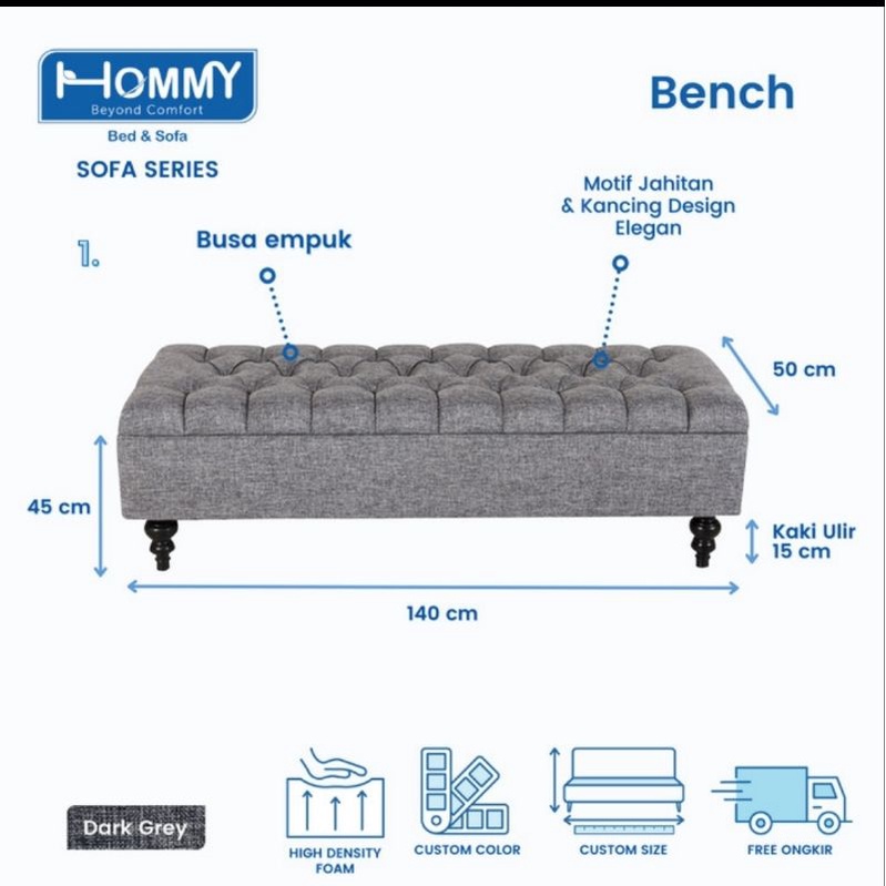 Jual Sofa Bench ( Bench Kasur ) 120 x 50 x 45 | Shopee Indonesia