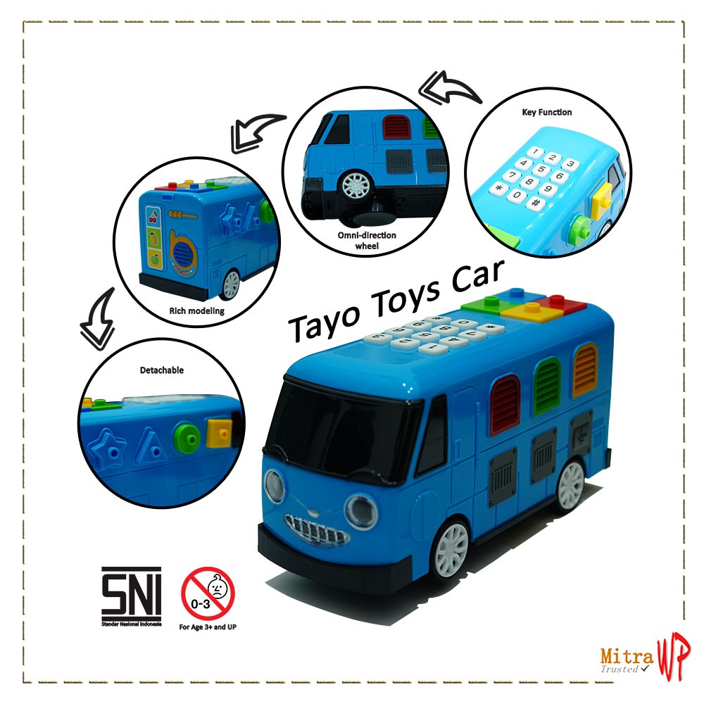 Jual Mainan Anak Bus Tayo Edukasi Bernyanyi Bus Tayo Lampu Musik New Model | Shopee Indonesia