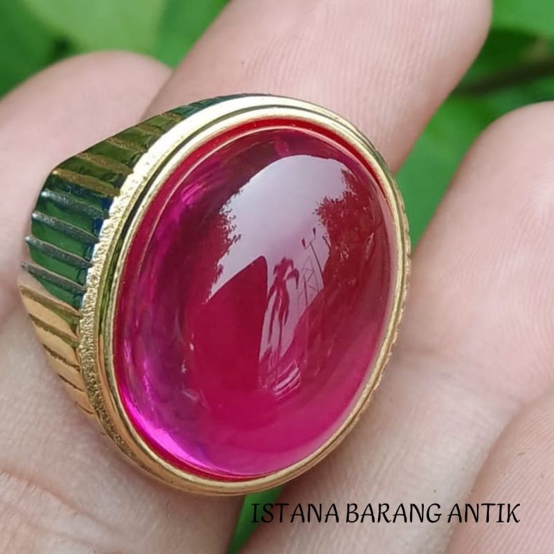Jual CINCIN BATU MERAH SIAM ROSE ORIGINAL BANGKOK | Shopee Indonesia