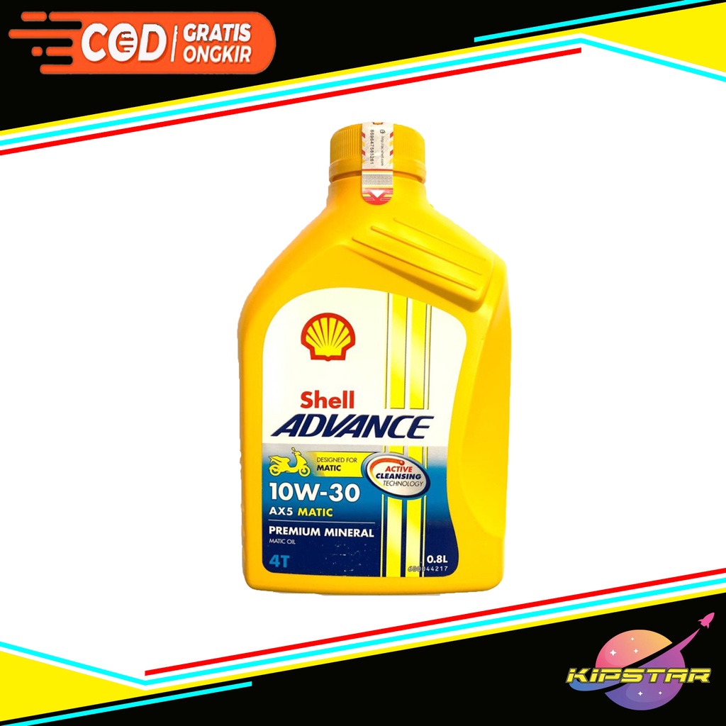 Jual OLI SHELL ADVANCE AX5 10W30 0.8 L UNTUK MOTOR MATIC / OLI SHELL ...