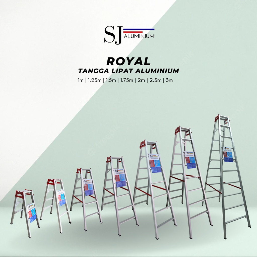 Jual Tangga Lipat Aluminium Ladder Multifungsi Royal - Ukuran 1 M / 1 ...