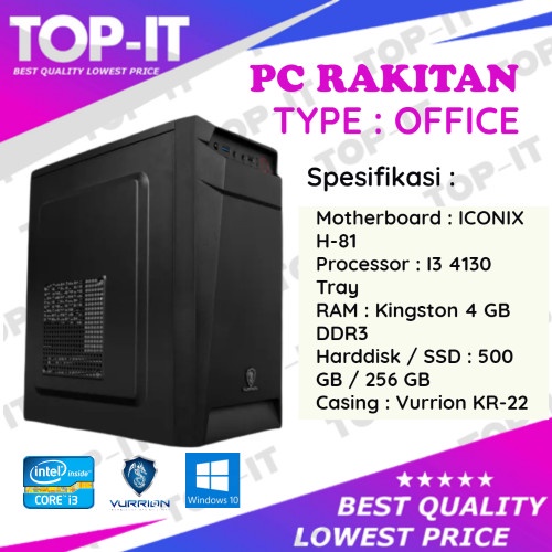 Jual PC Rakitan Kantor Core i3 4GB with HDD/SSD 256GB DIjamin Paling MURAH | Shopee Indonesia