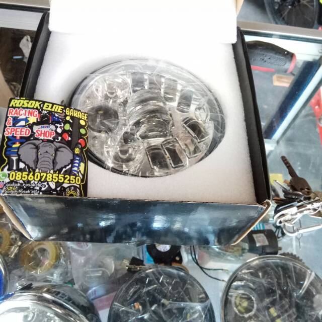 Jual Lampu LED daymaker 16 sisi 5,75 inc crom sinar terang sorotan ...