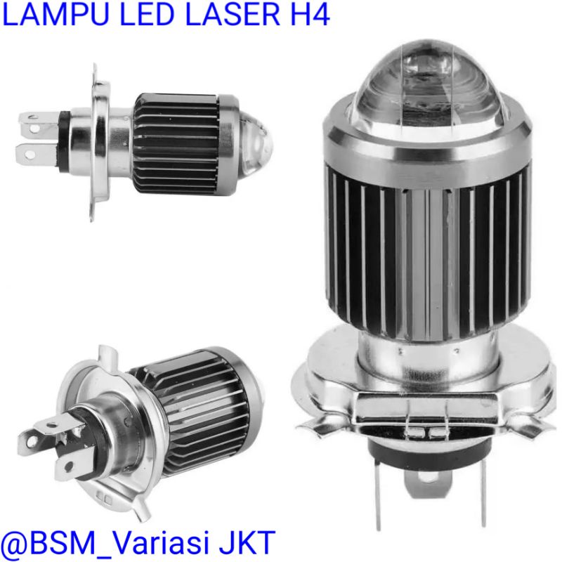 Jual Lampu led laser bholam laser kaki h4 mobil motor H-4 Waterproof ...
