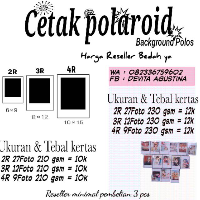 Desain Layout Dan Ukuran Foto POLAROID Lengkap Dengan 60 OFF