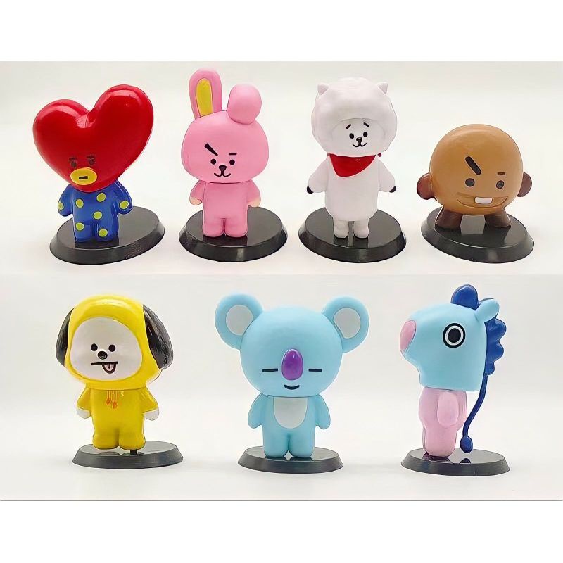 Jual Mainan Action Figure BTS BT21 / Topper Kue / Hiasan Kue Bts Bt21 Karakter | Shopee Indonesia