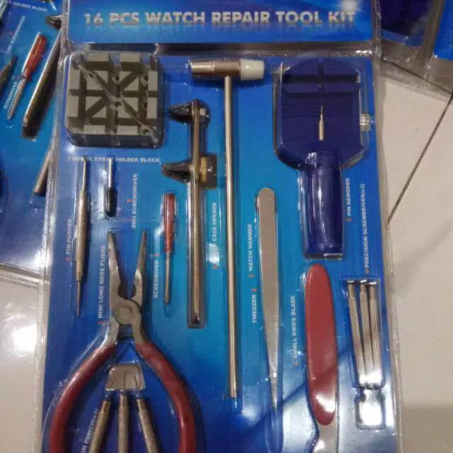 Jual ALAT SERVIS JAM / ALAT PEMBUKA JAM TANGAN KOMPLIT OBENG BUKA JAM ...