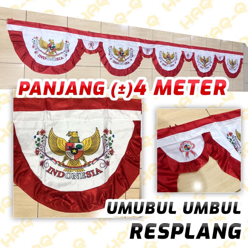 Jual BENDERA UMBUL UMBUL RESPLANG/BACKGROUND Garuda indonesia Bunga 5 ...