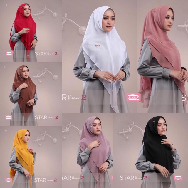 Jual Terbaruuu Jilbab Khimar Star 2 by Sayra Hijab Wanita Muslimah ...