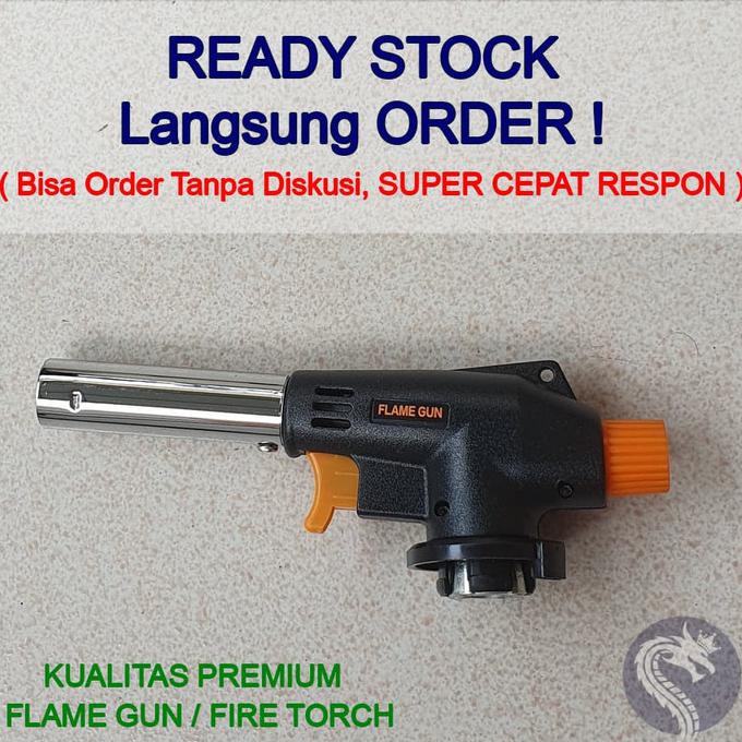 Jual FLAME GUN FIRE TORCH PISTOL BBQ PORTABLE KEPALA GAS LAS PEMATIK ...