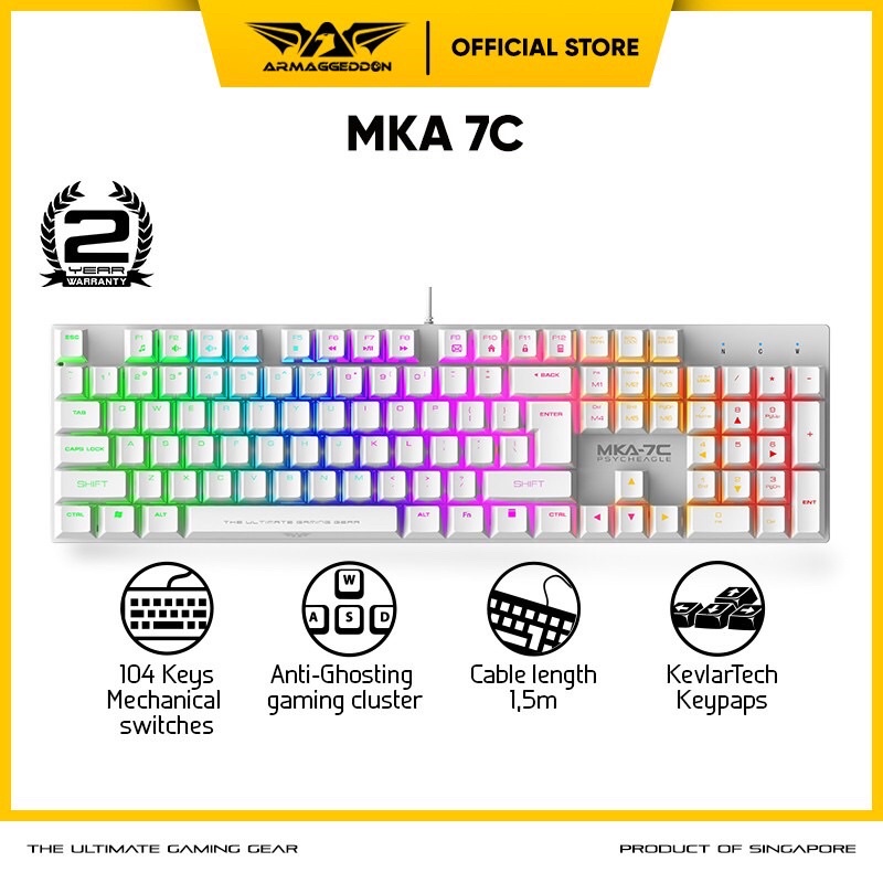 Jual keyboard gaming mechanical armaggeddon mka 7c psycheagle blue ...