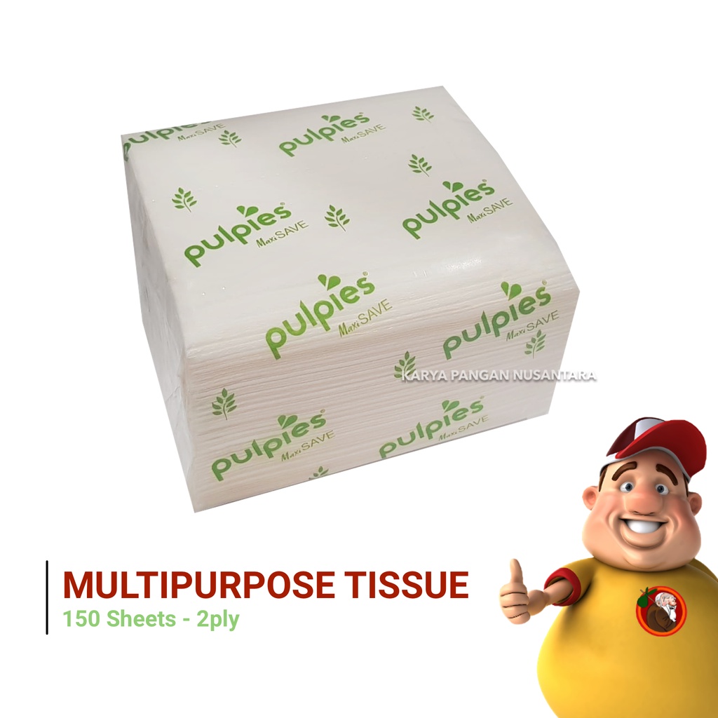 Jual TISSUE PULPIES MULTI PURPOSE POP UP 150 SHEETS 2 PLY TISSUE MEJA ...
