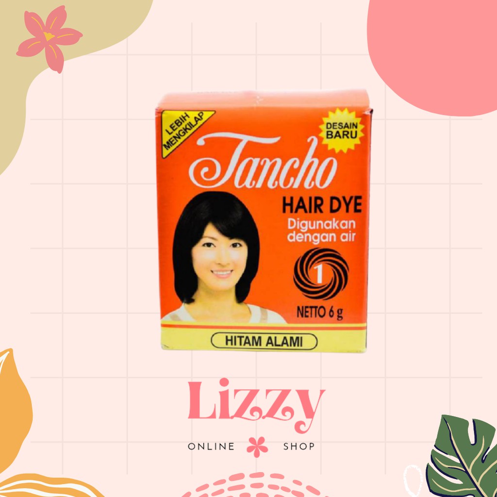 Jual Tancho Hair Dye Semir Pewarna Rambut Hitam Alami 6g | Shopee Indonesia