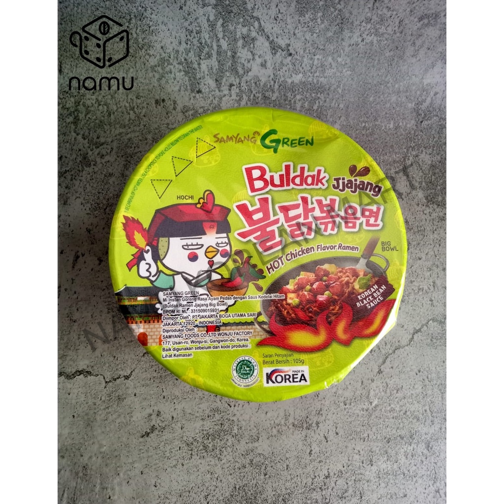 Jual Samyang Green Buldak Hot Chiken Ramen Jjajang Flavour Bowl 105gr ...