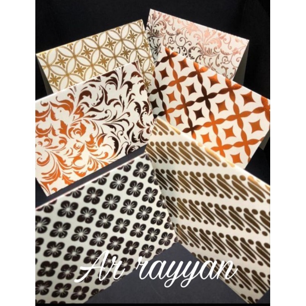 Jual KARTU UCAPAN BATIK COKLAT / GREETING CARD BATIK / BLANK CARD BATIK ...