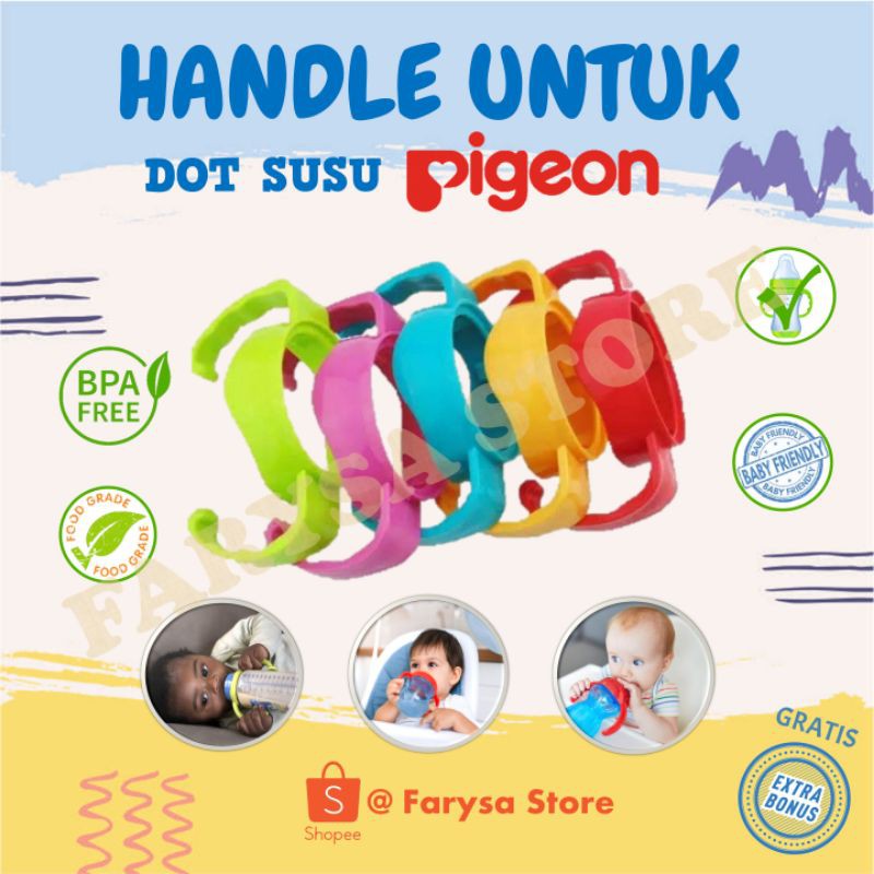 Jual Gagang Pegangan Handle Botol Susu Dot Pigeon Wide Neck dan Standar ...