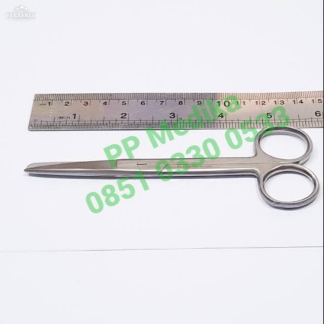 Jual Gunting Lurus Tajam-Tumpul 14 cm (Gunting Medis) | Shopee Indonesia