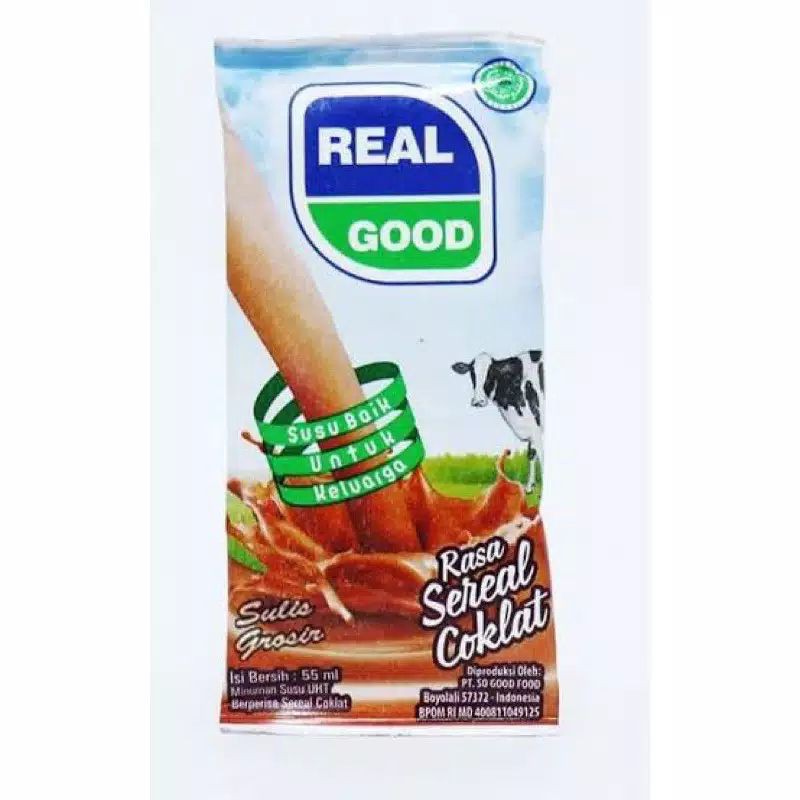 Jual Susu Bantal Real Good UHT 55ml - Susu UHT Coklat Strawberry ...
