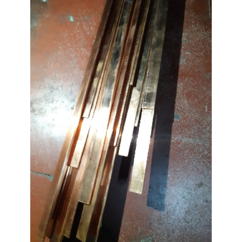 Jual plat tembaga busbar tebal 3mm x lebar 15mm x panjang 1 meter ...