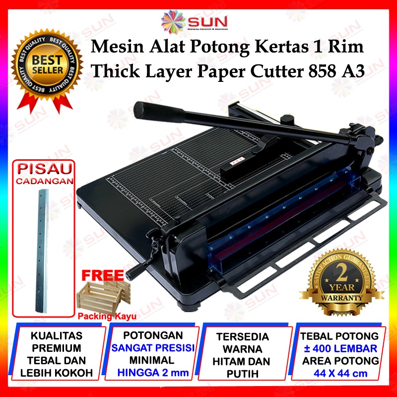 Jual Mesin Pemotong Kertas 1 rim A3 858 Kualitas Super Premium Garansi 2 Tahun ( Alat Potong ...