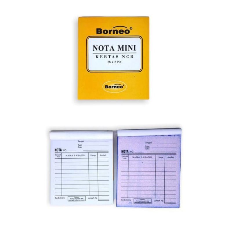 Jual Buku Nota Kontan Borneo Kecil 2 Ply NCR / Nota Kontan 2 Rangkap ... Jual Buku Nota Kontan Borneo Kecil 2 Ply NCR / Nota Kontan 2 Rangkap ...