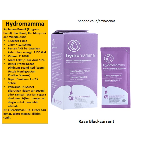 Jual Hydromamma 12'S Exp 2024 Hydromama/Hidromamma/Hidomama Minuman Ibu ...