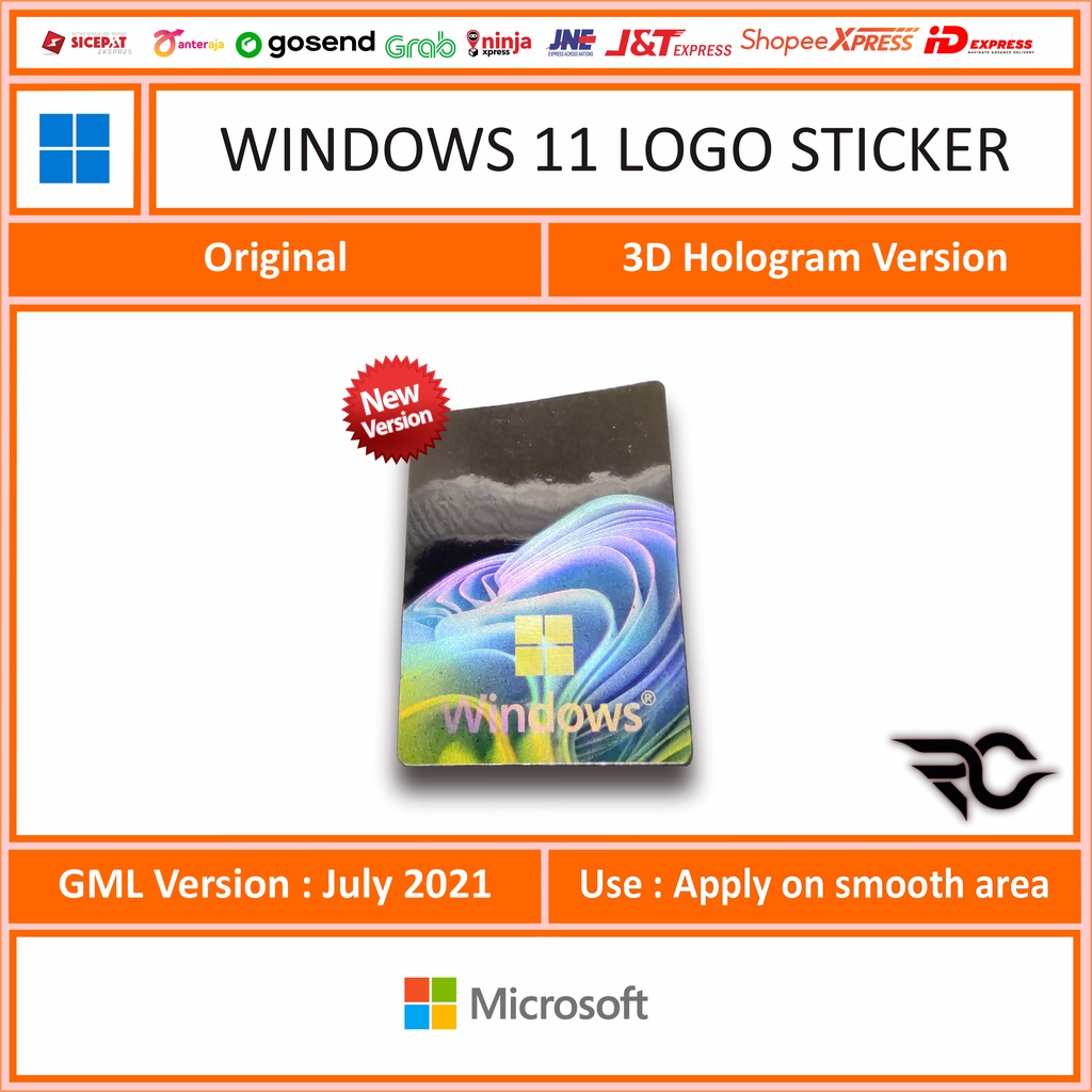 Jual Stiker Logo Windows 11 Hologram Original Sticker Terbaru | Shopee ...