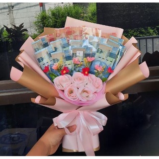 Jual PO H+1 money Bouquet / isi 400K-1JT/ Bouquet wisuda/ Buket uang ...