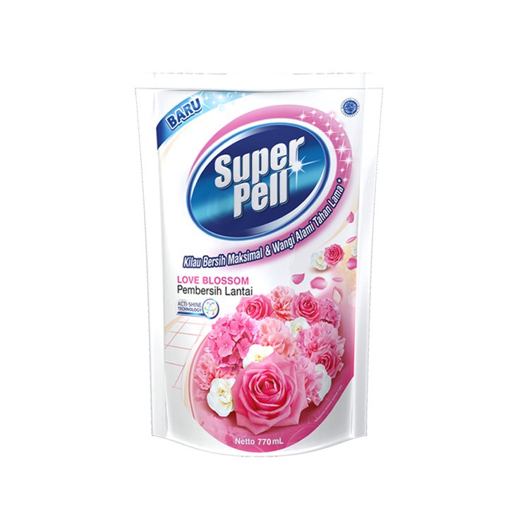 Super Pell Pembersih Lantai Love Blossom Pouch 770Ml | Shopee Indonesia
