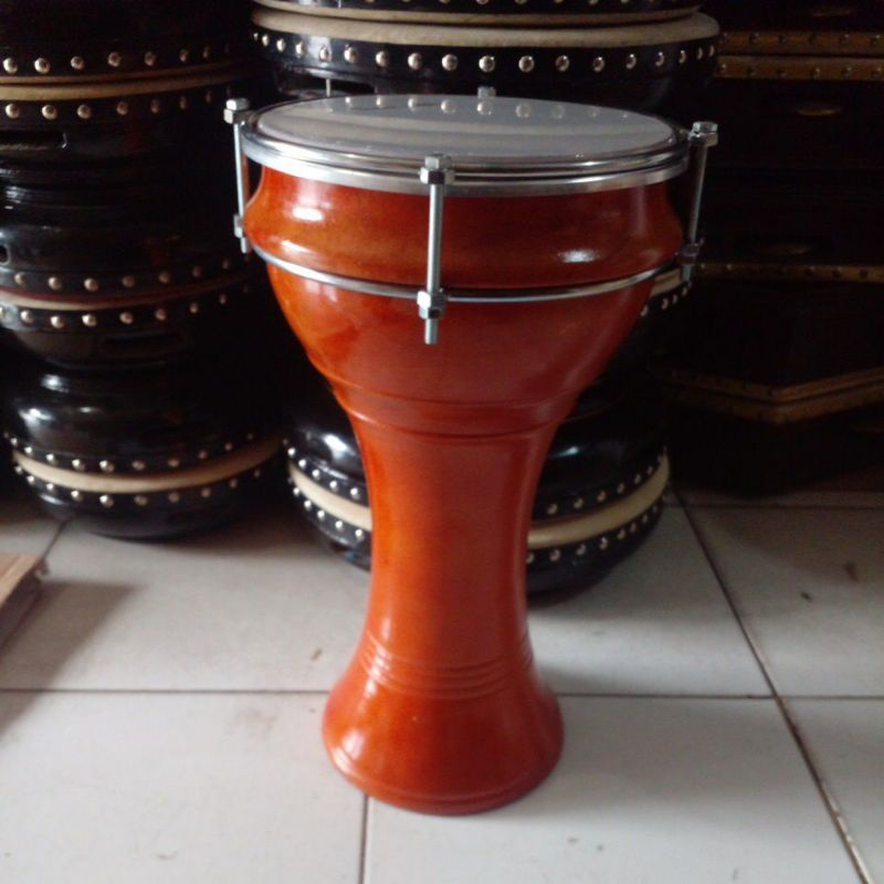 Jual dumbuk pinggang marawis polos 8 inch darbuk calti | Shopee Indonesia