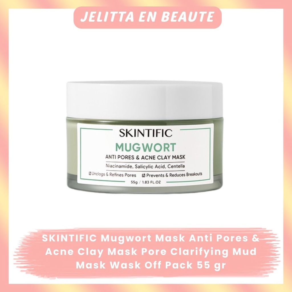 Jual SKINTIFIC - Mugwort Mask Anti Pores & Acne Clay Mask Pore ...
