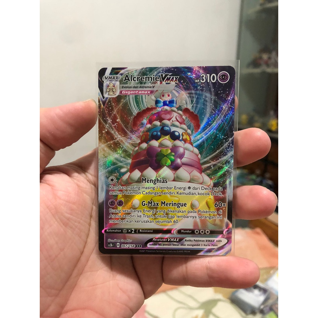 Jual Kartu Pokemon TCG Alcremie VMax RRR sc3b Pedang & Perisai Berkilau Calyrex Shadow Berkuda ...