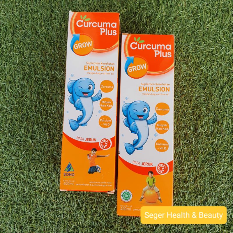 Jual Vitamin Curcuma Plus GROW Emulsion - Jeruk / Stroberi ...