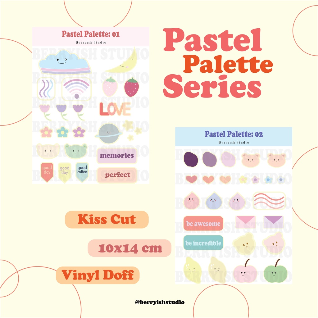 Jual Pastel Palette - Sticker by Berryish Studio / Stiker Pastel Palette | Shopee Indonesia
