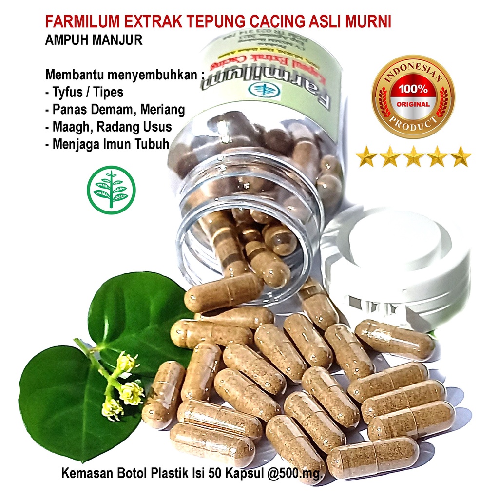 Jual kapsul cacing obat tipes paling ampuh 100% ORI Murni murah isi 50 ...