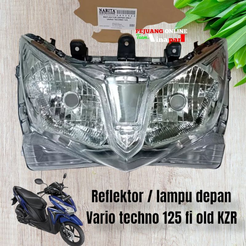 Jual lampu depan reflektor vario techno 125 fi old bohlam KZR merk narita dan win | Shopee Indonesia