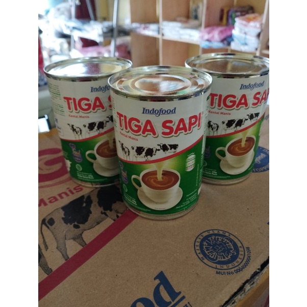 Jual susu kental manis tiga sapi 490 ml / SKM Tiga Sapi | Shopee Indonesia