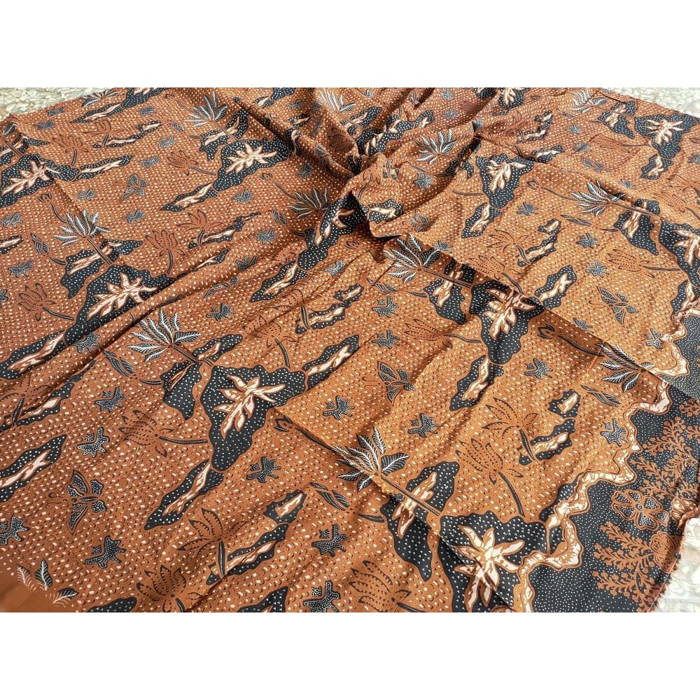 Jual Kain batik paris solo kembang batu sogan | Shopee Indonesia