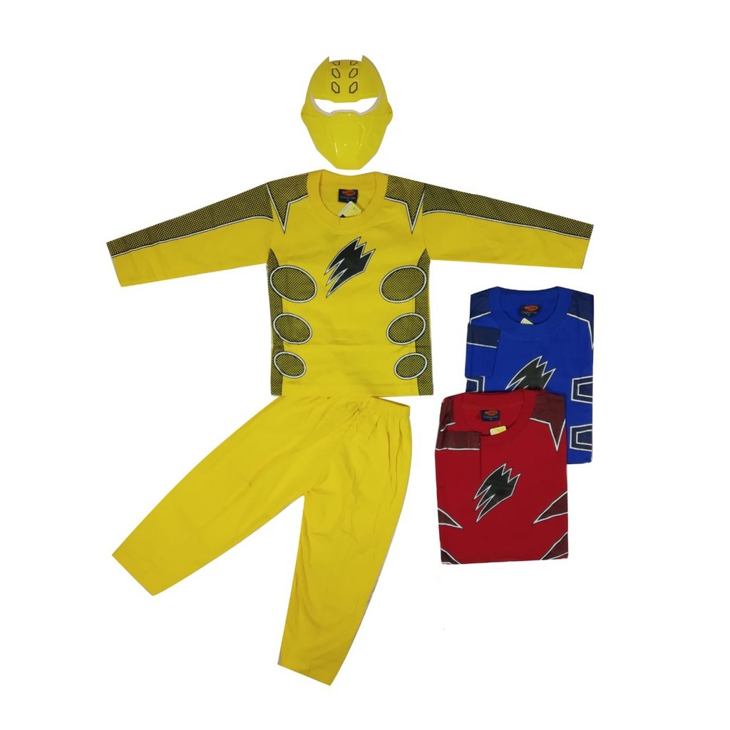 STELAN ANAK BAJU KOSTUM POWER RANGERS JUNGLE FURY USIA 2-7 TAHUN ...