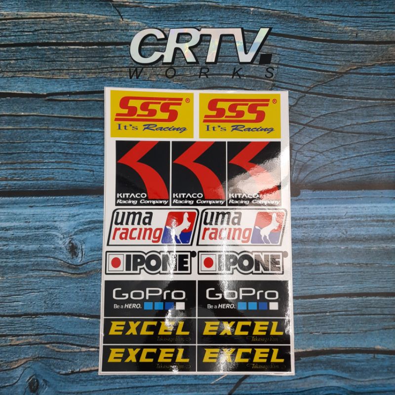 Jual Stiker Sticker Pack Motor KTC SSS Excel Takasago Uma Racing - Crtv ...