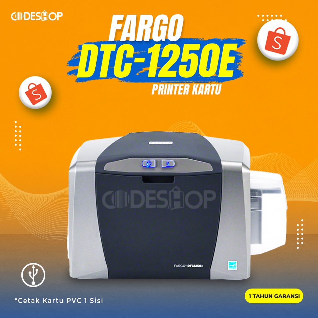 Jual ID CARD PRINTER FARGO DTC 1250 E CETAK KARTU SATU SISI WARNA HITAM ...