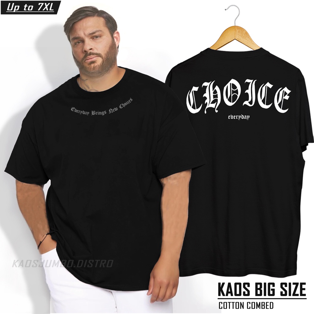 Jual Kaos Pria Jumbo Ukuran xl xxl xxxl Big Size 4xl 5xl 6xl Motif Depan Belakang Murah Keren ...