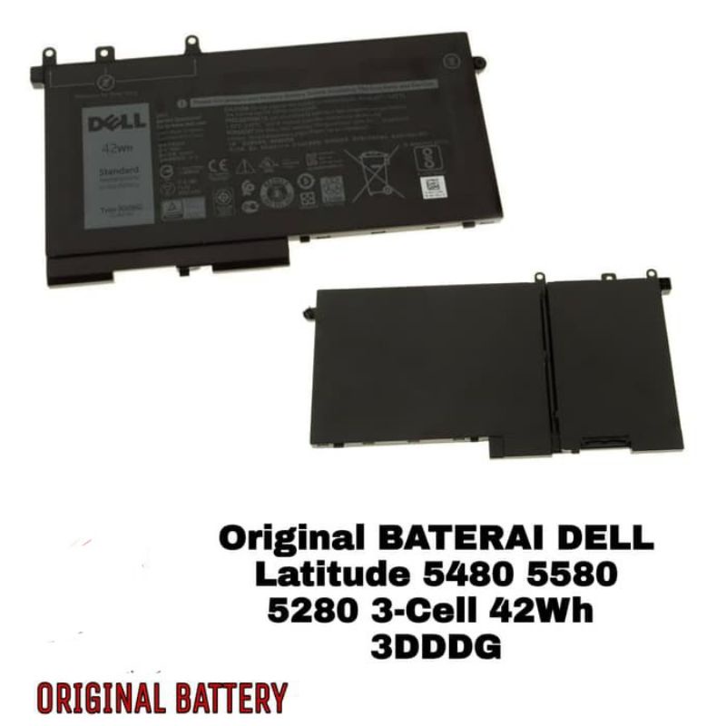 Jual Baterai Dell Latitude 5480 5580 5280 5290 5590 3DDDG Original ...