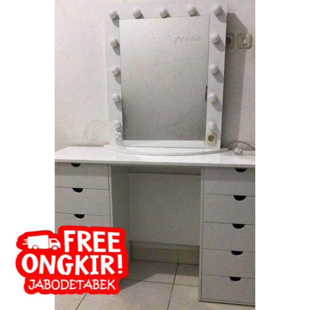 Jual MEJA MAKEUP MINIMALIS DOUBLE Indonesia|Shopee Indonesia