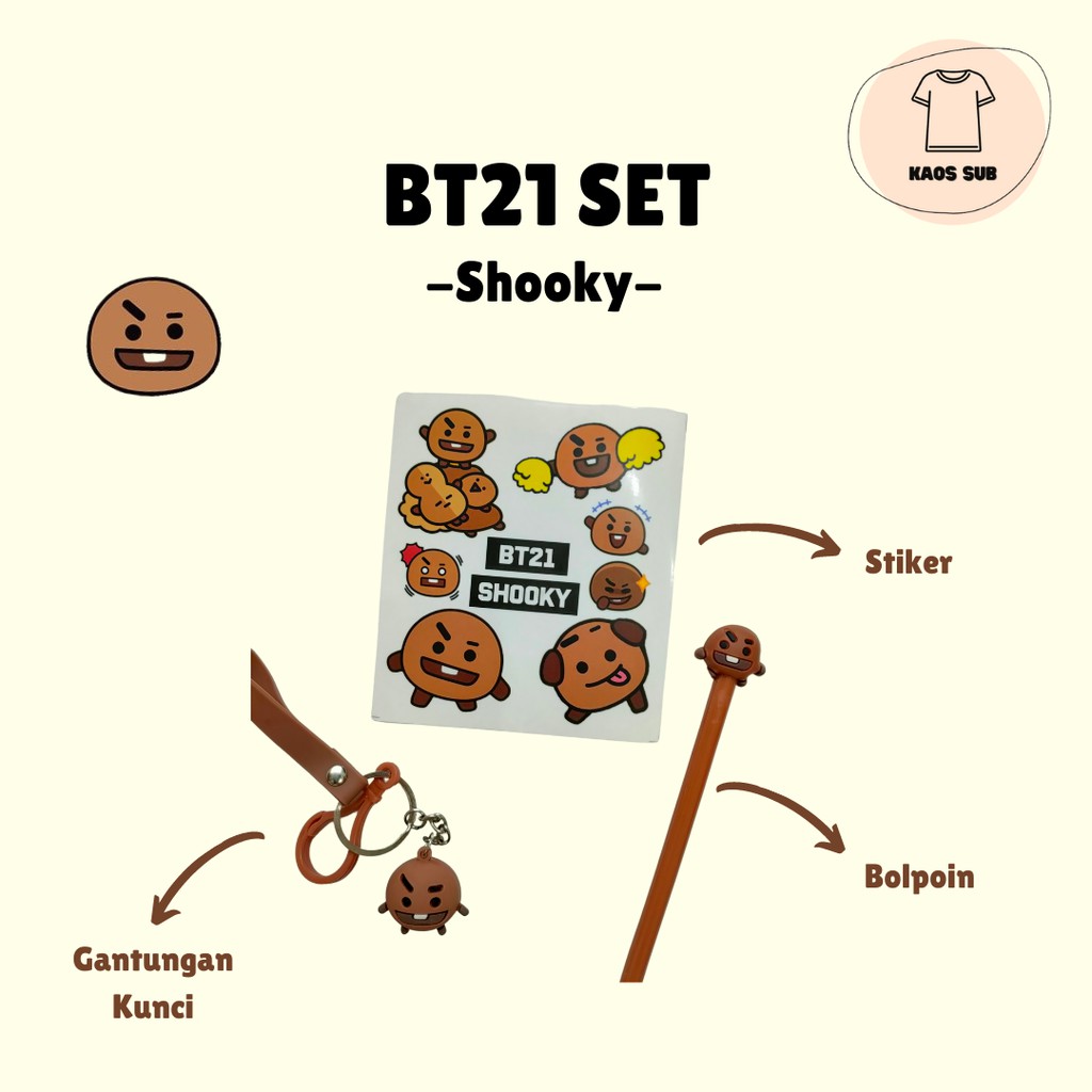 Jual [SHOOKY]/ [SUGA] BT21/ STIKER BT21 / GANTUNGAN KUNCI BT21/ BOLPEN ...