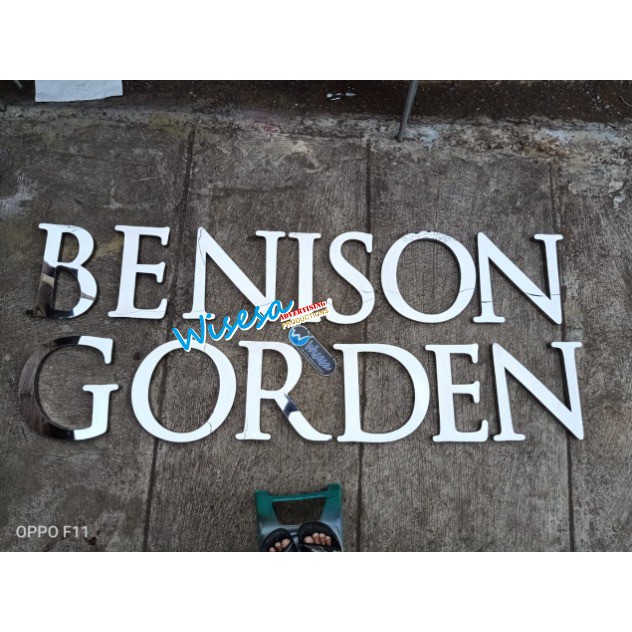 Jual Huruf Timbul Stainless Tinggi 30cm, 40cm, dan 50cm Stainless 201 ...