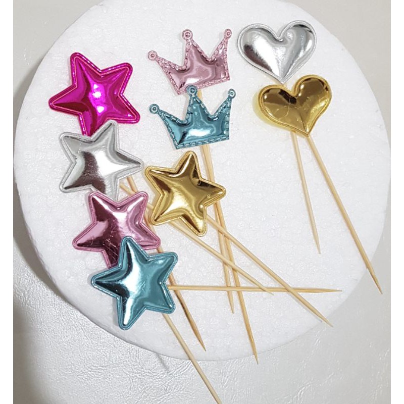 Jual topper tusukan/topper kue/topper love/topper bintang/tusukan bintang/topper lebaran ...