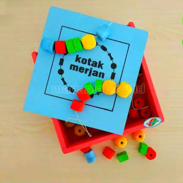 Jual MAINAN EDUKASI ANAK KAYU | KOTAK MERJAN WARNA WARNI | APE PAUD TK ...